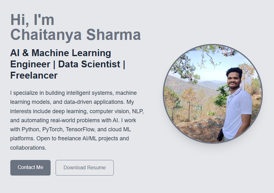 Chaitanya Sharma Portfolio